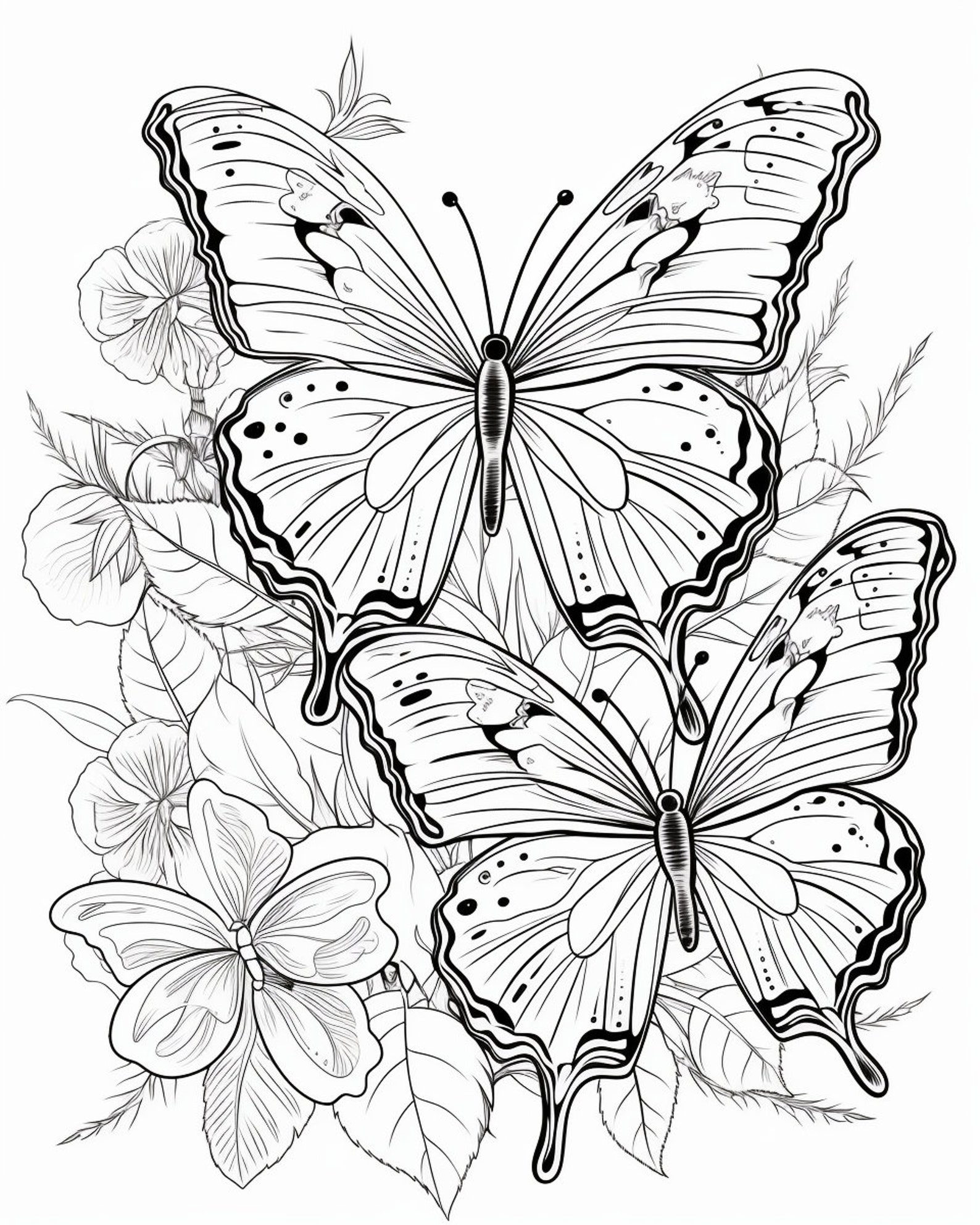 Butterfly Adult Coloring Pages Featuring 49 Stunning Designs to Inspire ...