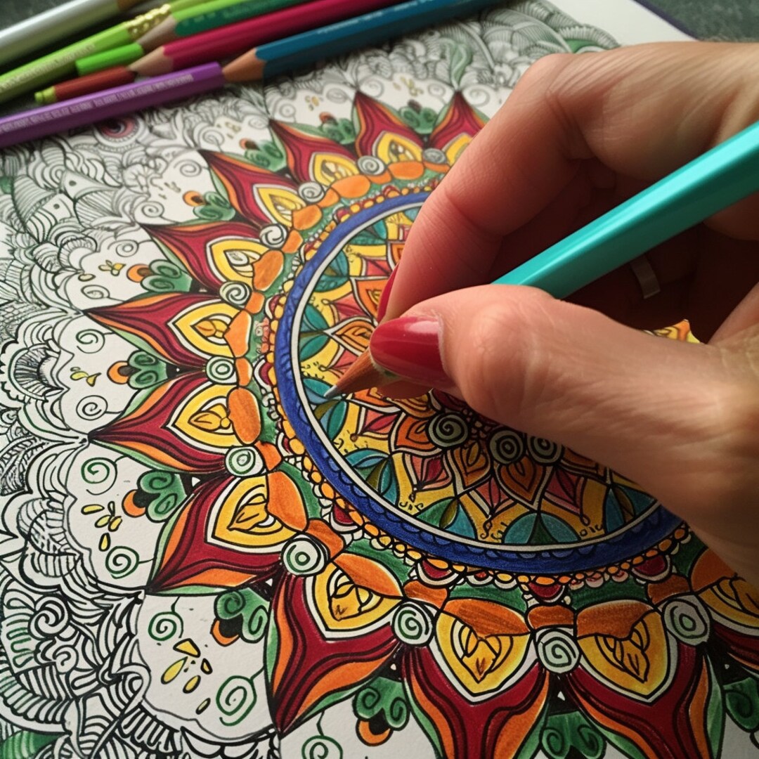 Mindful Coloring Fun Mandala Adult Coloring Pages Set With 40 Designs ...
