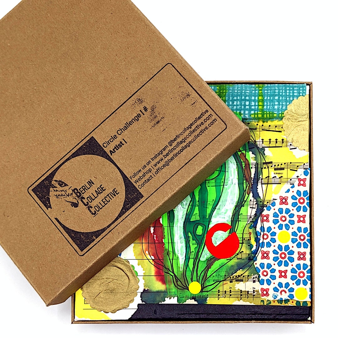 Original Collage on Canvas Panel, Mixed Media Artwork, Artwork by Ms ...