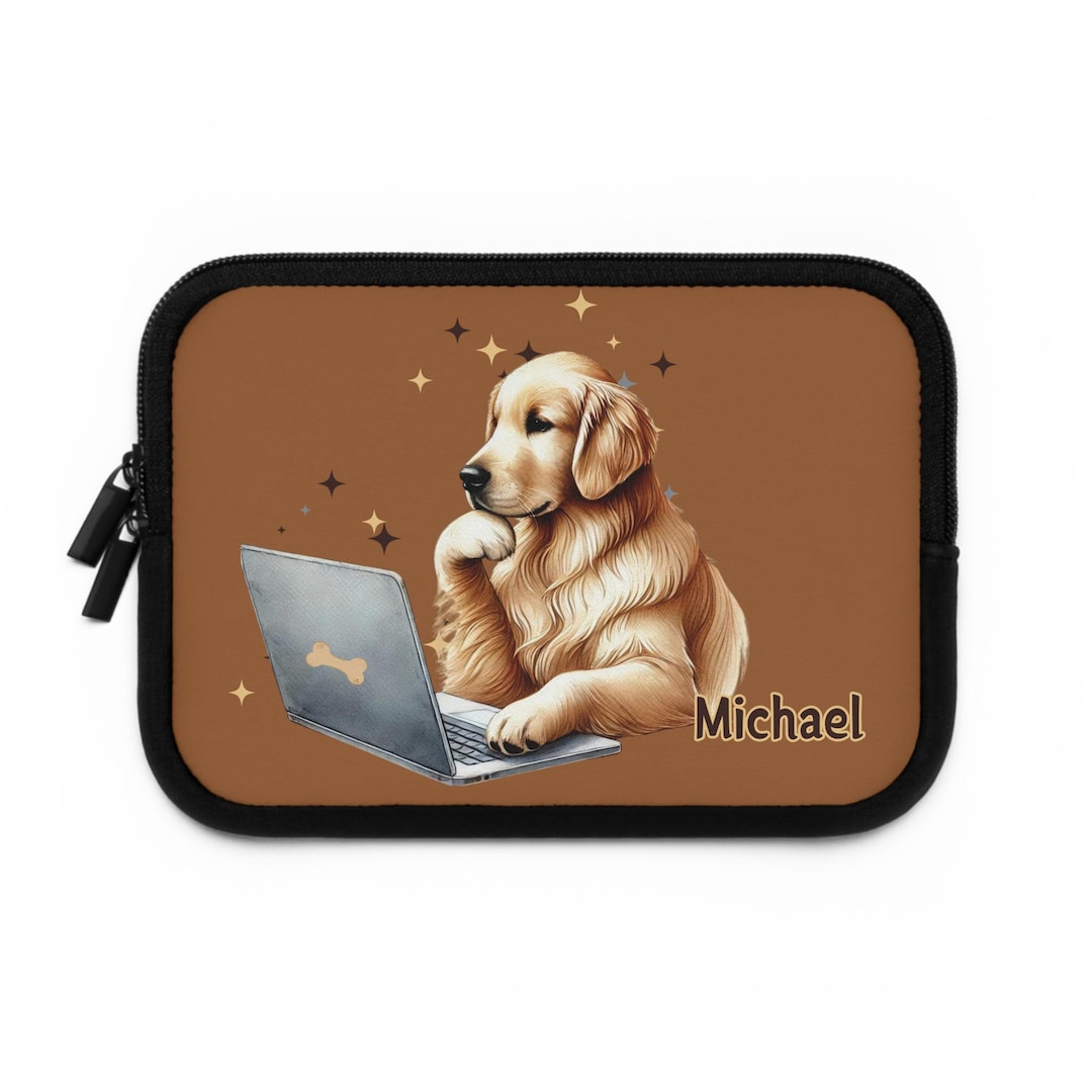 Custom Laptop Sleeve Golden Retriever Lab Yellow Labrador Puppy Dog ...