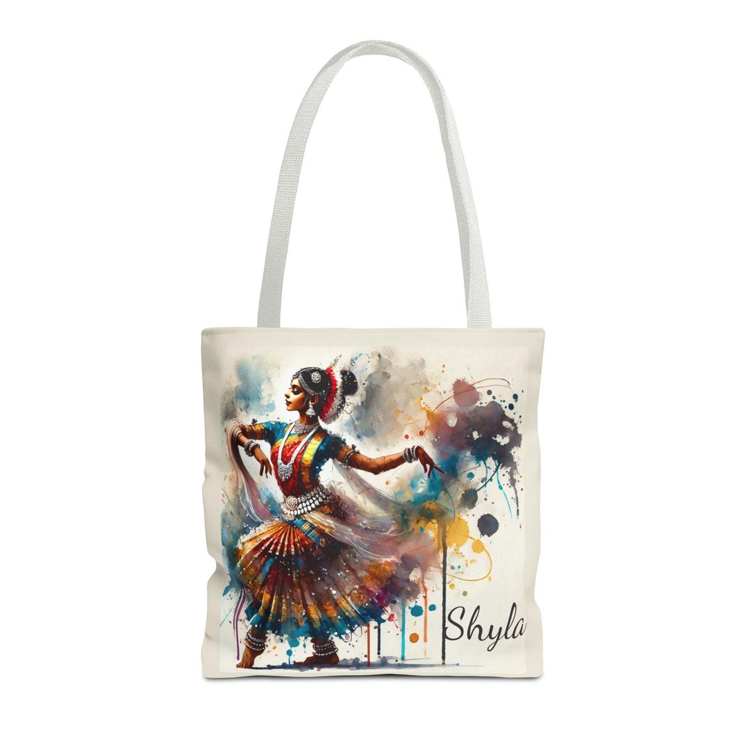 Custom South Indian Classical Dancer Desi Indian South Asian Tote Bag ...