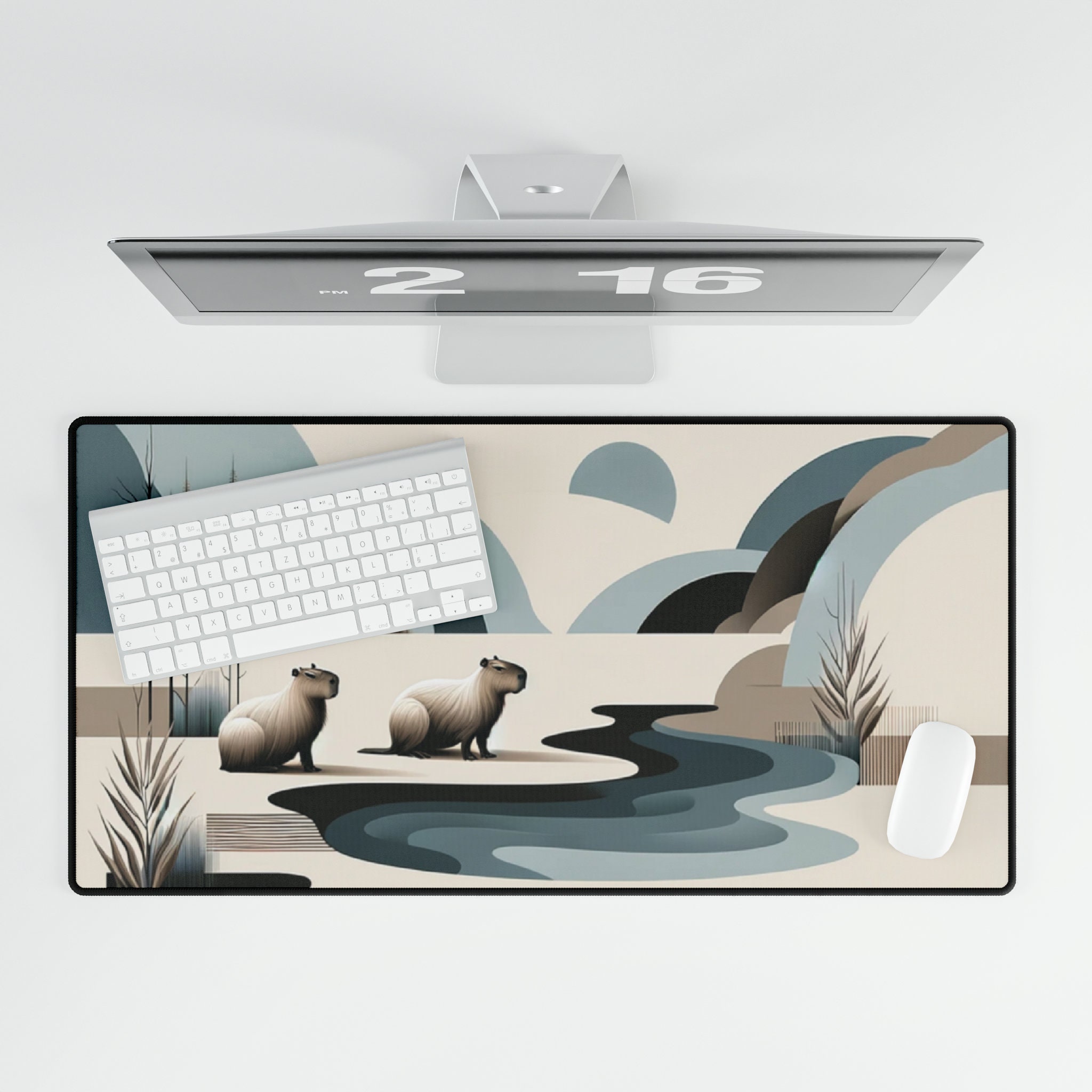 Desk Mats, Cute Capybara Design, Water, Capybaras, Water Baby, Water ...