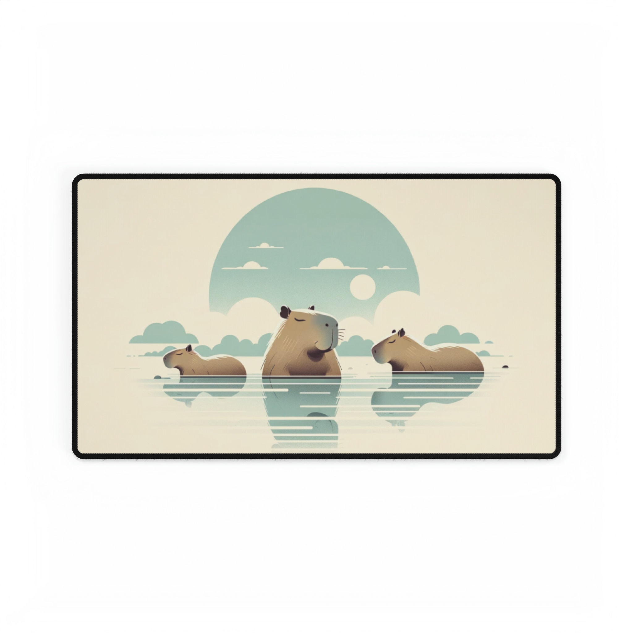 Desk Mats, Cute Capybara Design, Water, Capybaras, Water Baby, Water ...