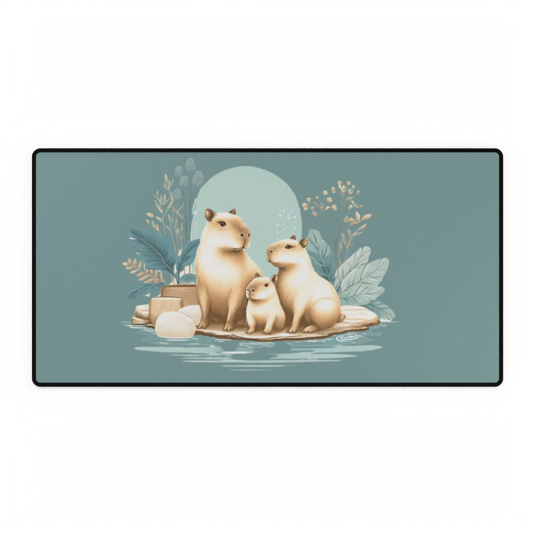 Desk Mats, Cute Capybara Design, Simple Elegant Desk Mat, Gift for ...