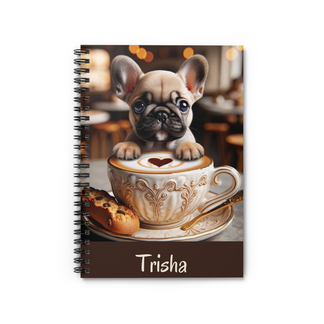 Personalized! Notebook, French Bulldog Puppy, Frenchie Dog, Children's ...