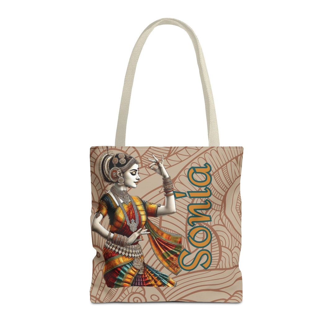 Personalized! Tote, Artistic Design, Bollywood Dancer, Karnatic Dancer ...