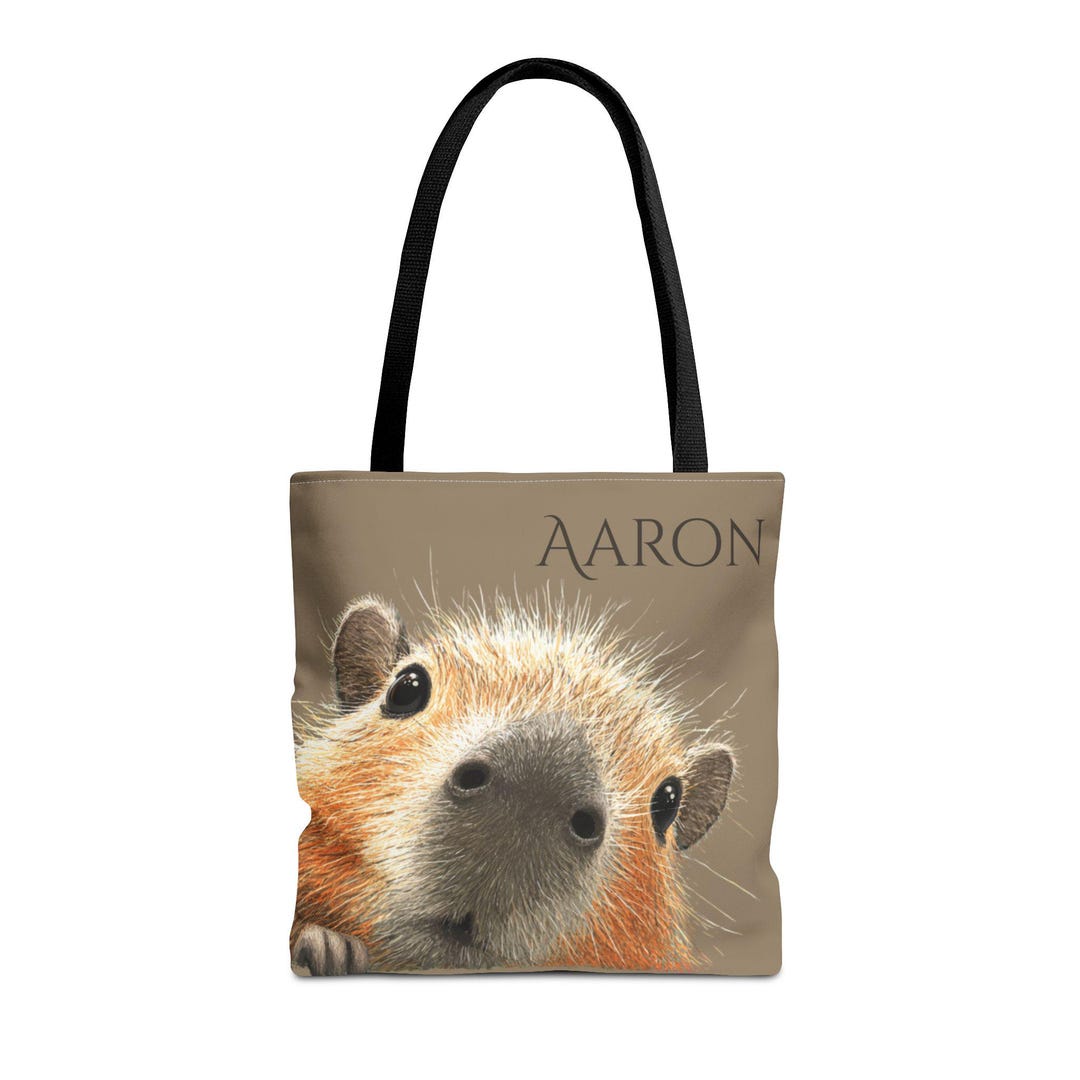 Custom Text Tote Bag, Capy Cappy Capybara Lovers Gift Gifts Totes Bags ...
