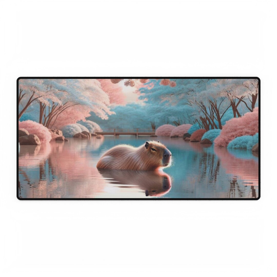 Desk Mats, Cute Capybara Design, Simple Elegant Desk Mat, Gift for ...