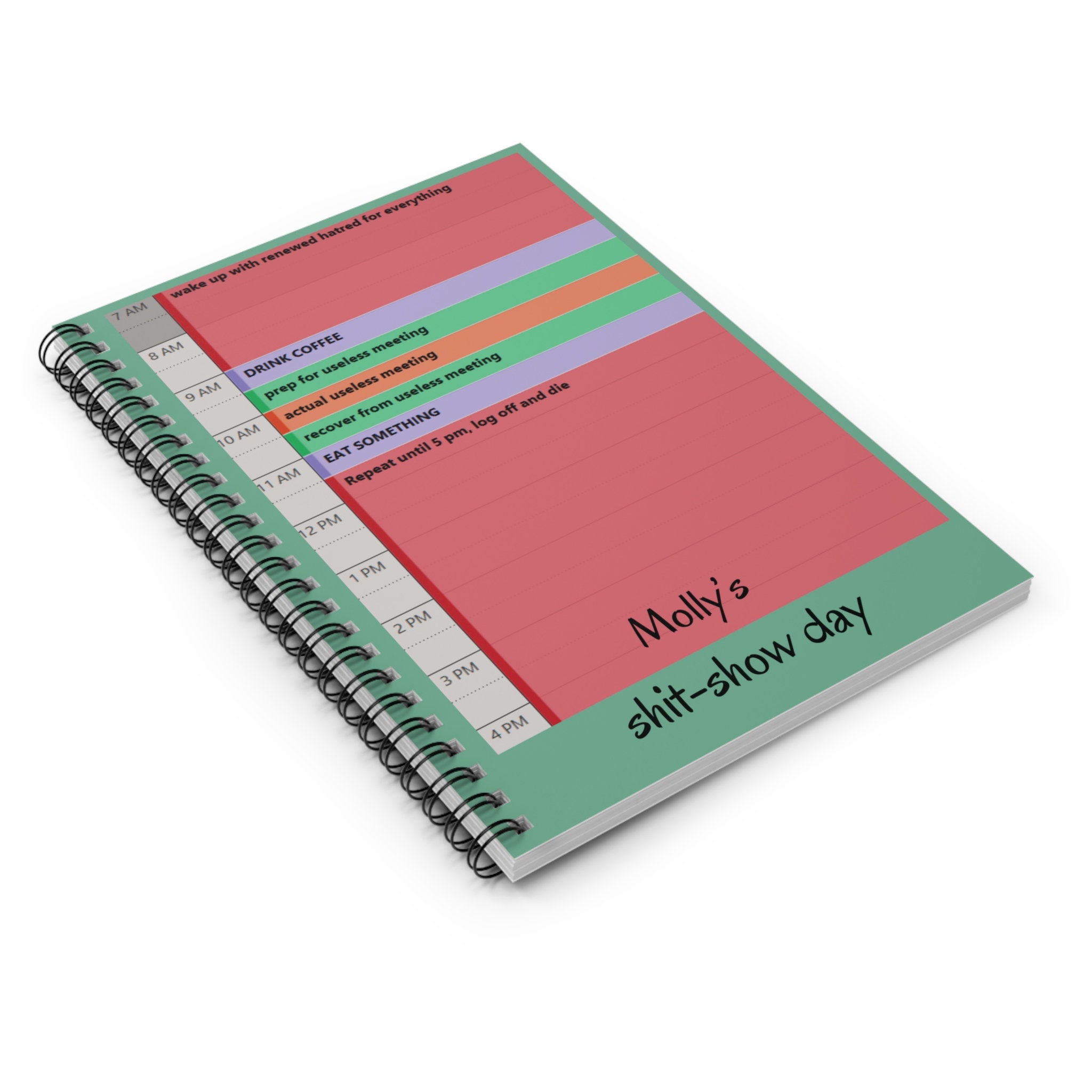 Personalized Spiral Notebook, Work, Meeting, Note Taking, Journal ...