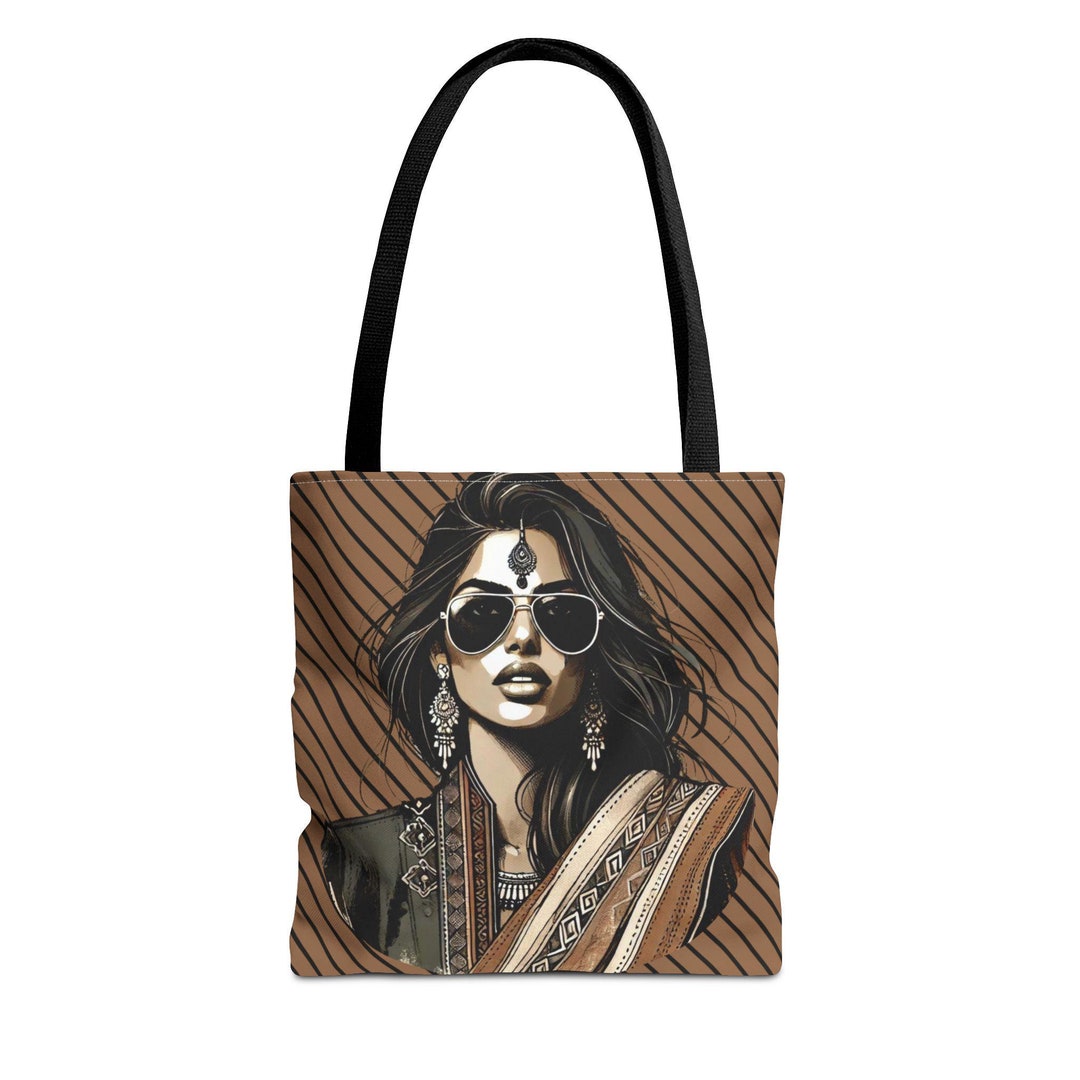 Custom Positive Affirmation Tote Leather Moto Feminist Desi South Asian ...