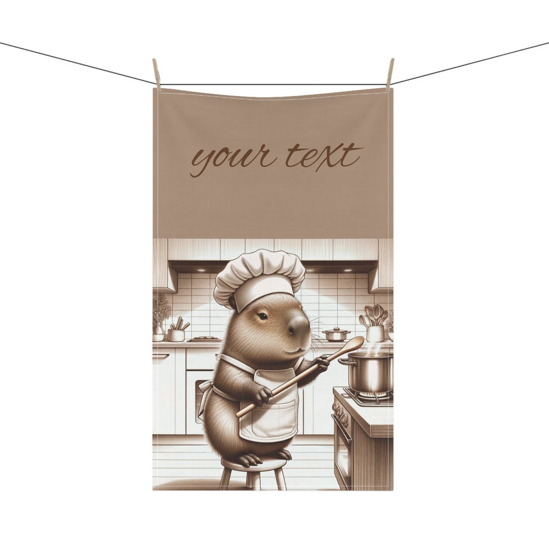Customized! Capybara Lover, Cooking Chef, Housewarming Gift, Rodent ...