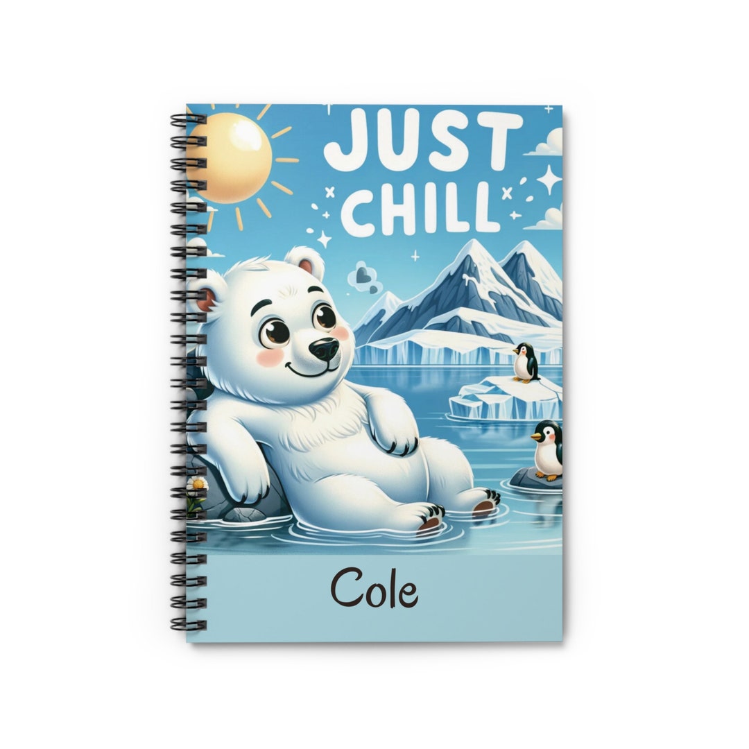 Personalized! Notebook, Polar Bear, Ice, Snow, Penguin, Antarctic ...
