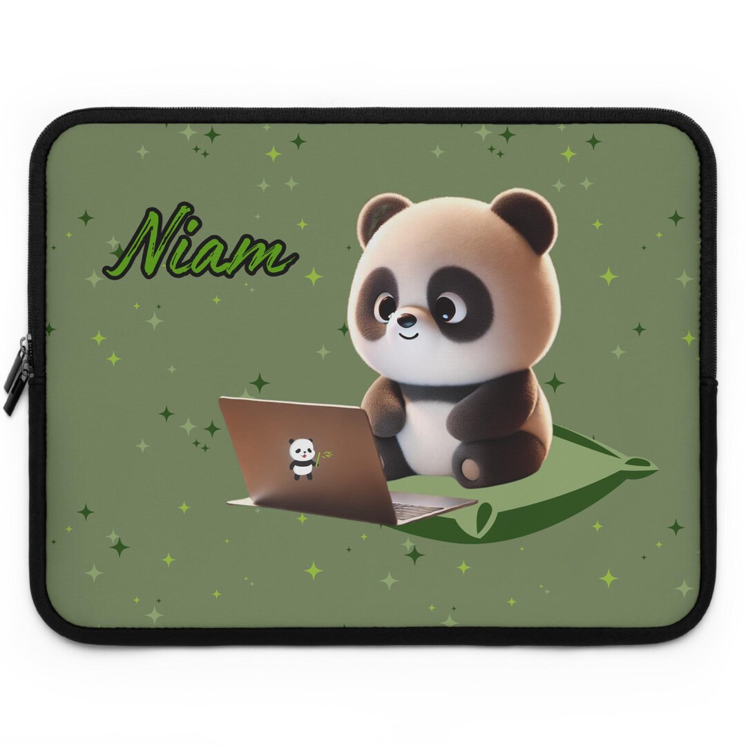 Custom Name Laptop Sleeve Protector Cover iPad Panda Pandas Bamboo ...