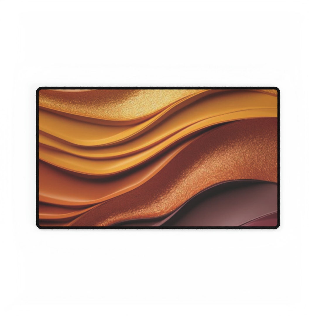 Desk Mats, Gradient Design, Pantone, Gold, Peach Fuzz, Teal, Trendy ...