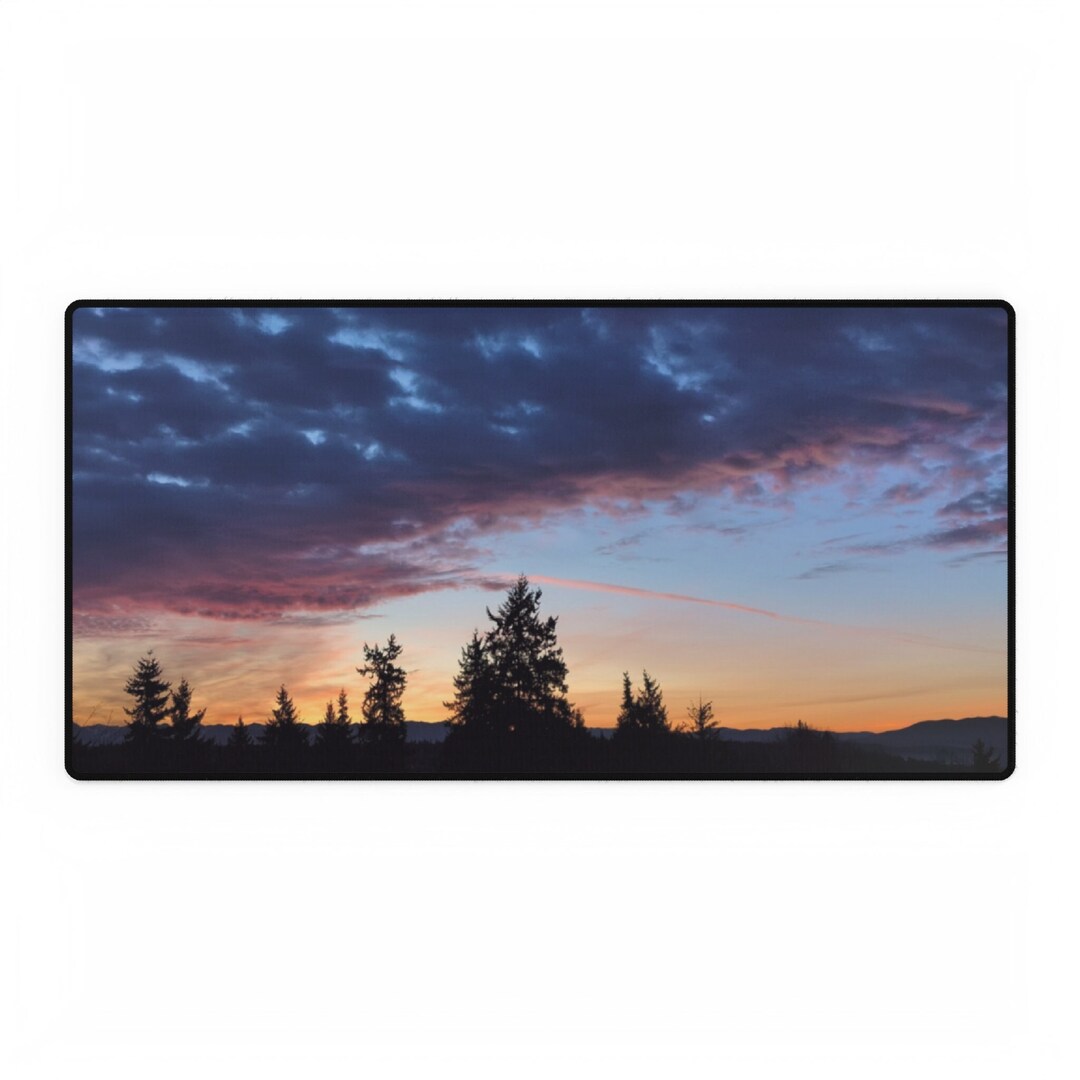 Desk Mats, Nature, Landscape, Mountain, Trees, Sunset, Sunrise, Gift ...