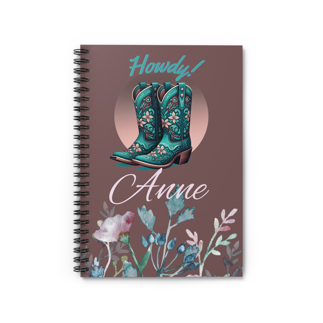 Personalized! Western Theme Notebook, Cowgirl Gift, Western, Boots ...
