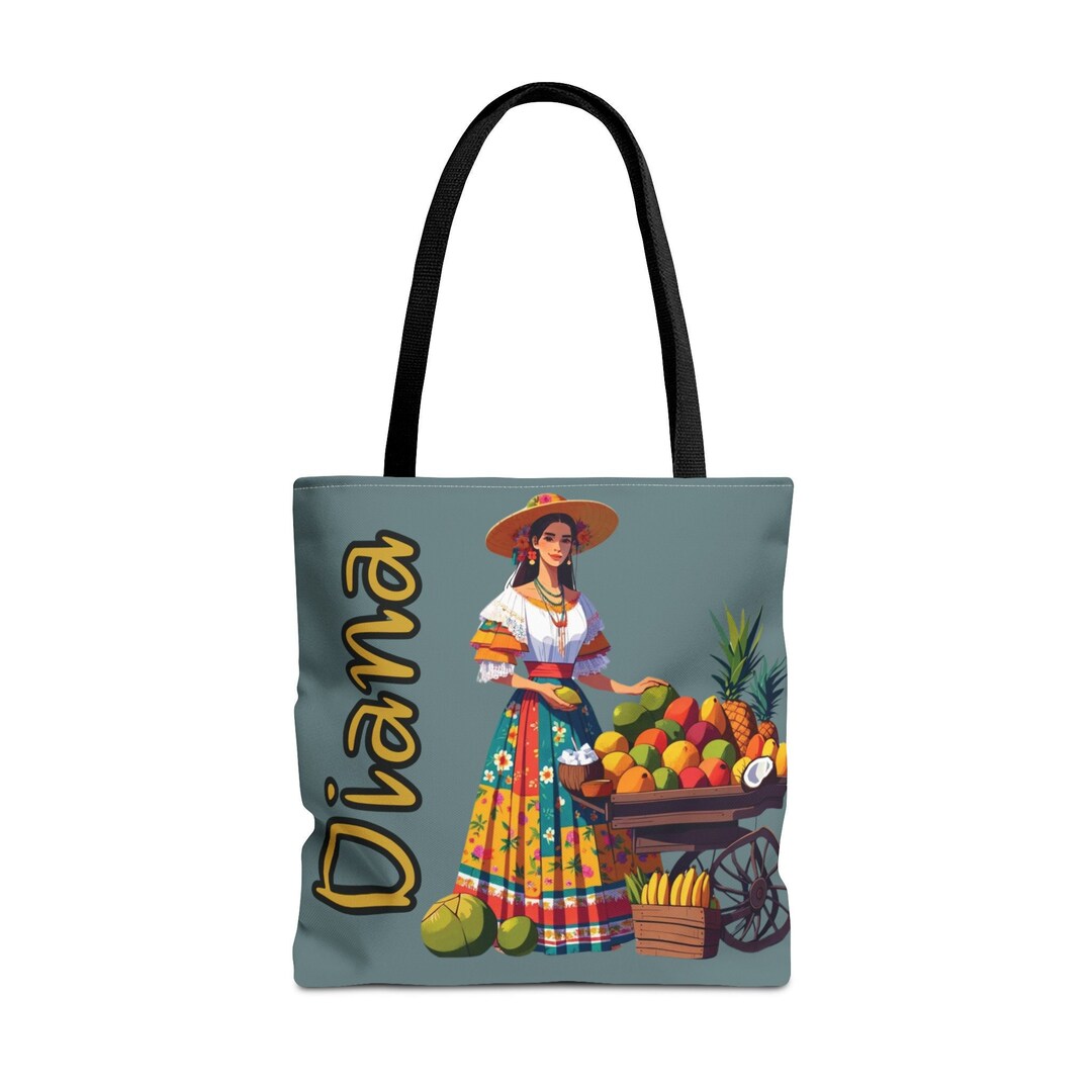 Personalized Hispanic Latina Tote Bag, Fruit Cart, Spanish Lovers Gifts ...