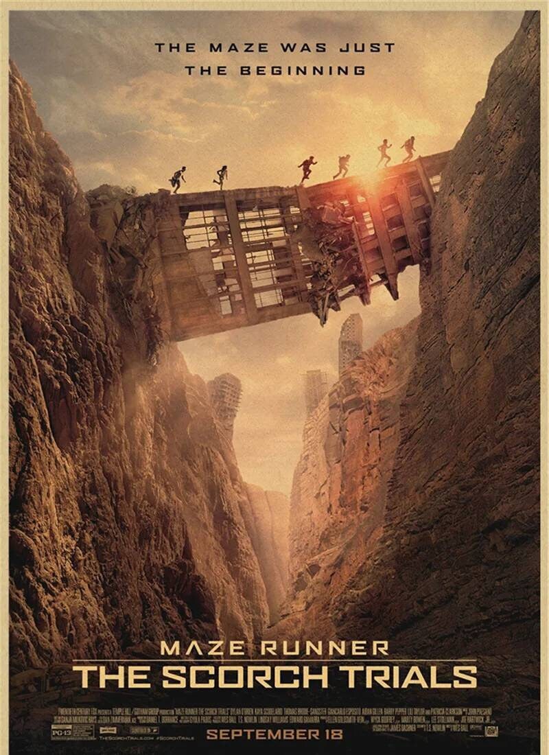 The Maze Runner Kraft Paper Poster Bar Cafe Living Room Dining Room ...