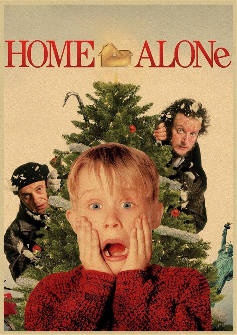 Home Alone Movie Kraft Paper Poster Bar Cafe Living Room Dining Room ...
