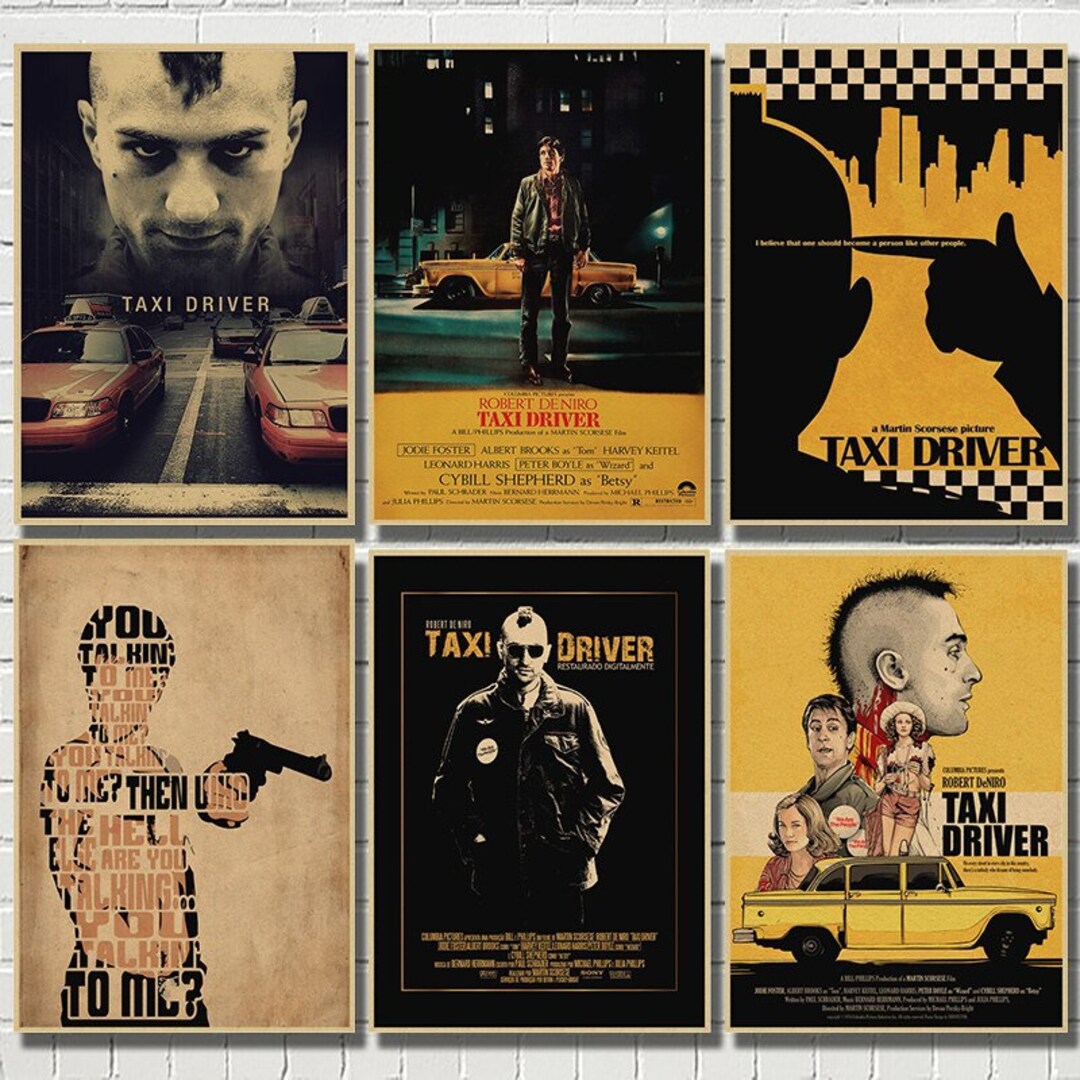 Taxi Driver Kraft Paper Poster Bar Cafe Living Room Dining Room Wall ...