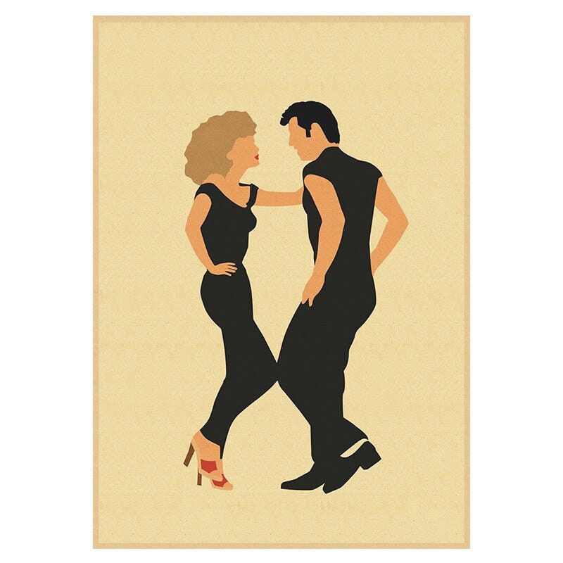 Grease Classic Kraft Paper Poster Bar Cafe Living Room Dining Room Wall ...
