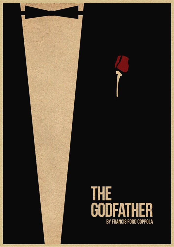 The Godfather Classic Gangster Movie Kraft Paper Poster Bar Cafe Living ...