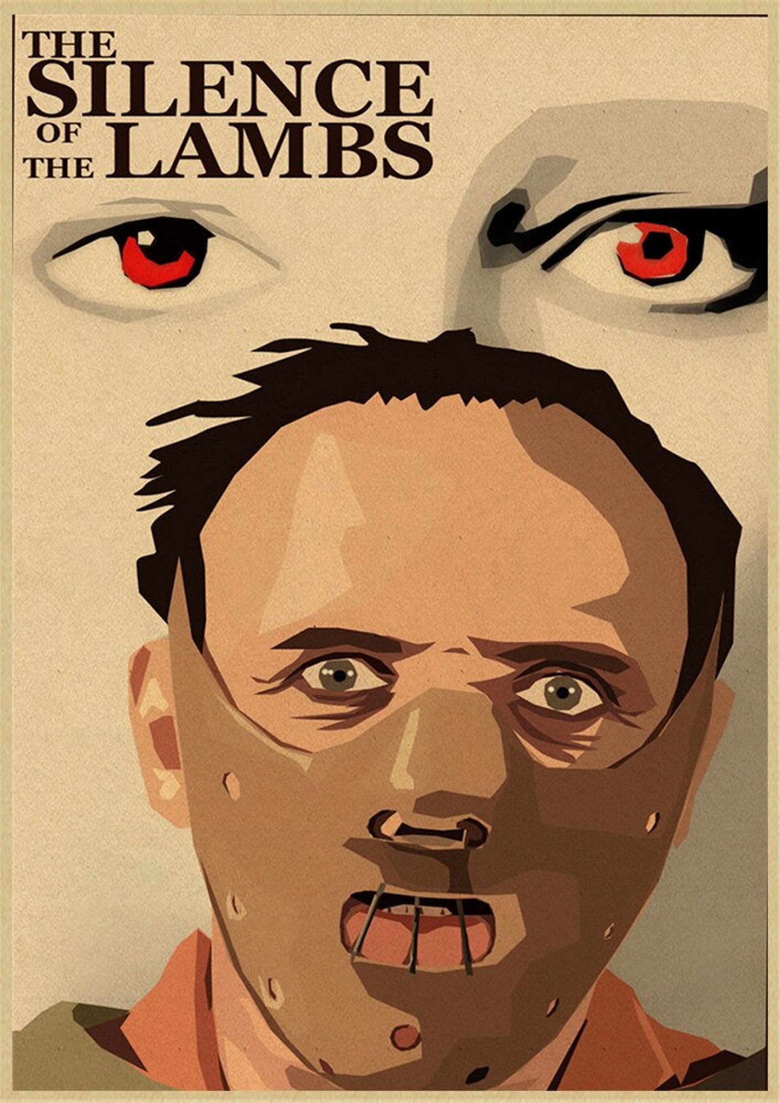 The Silence of the Lambs Classic Movie Kraft Paper Poster Bar Cafe ...