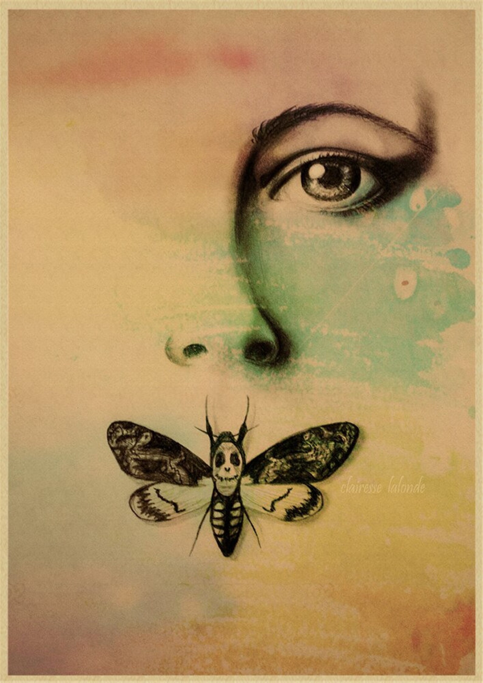 The Silence of the Lambs Classic Movie Kraft Paper Poster Bar Cafe ...