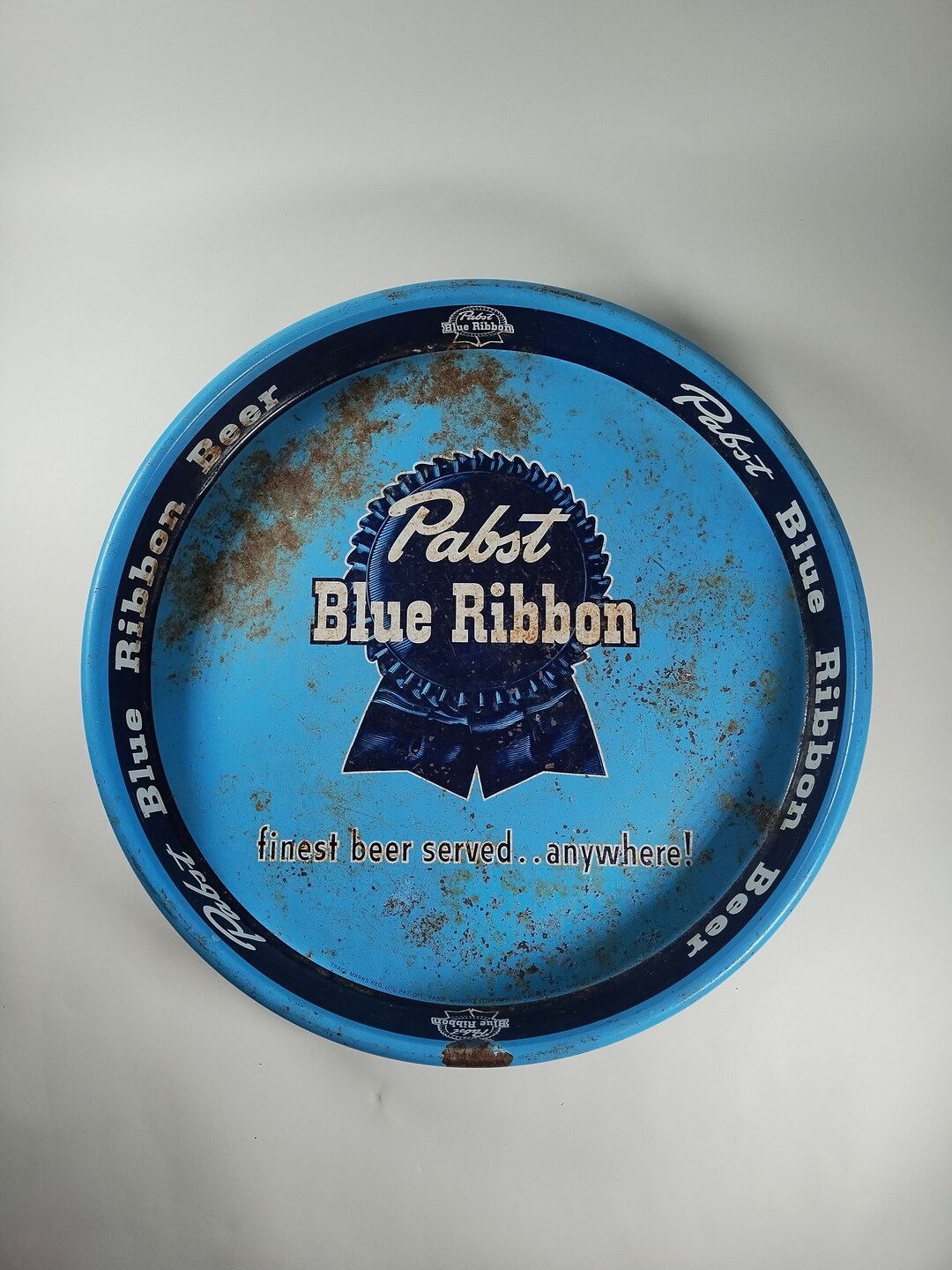 Vintage Pabst Blue Ribbon Beer Serving Tray 1980s - Etsy
