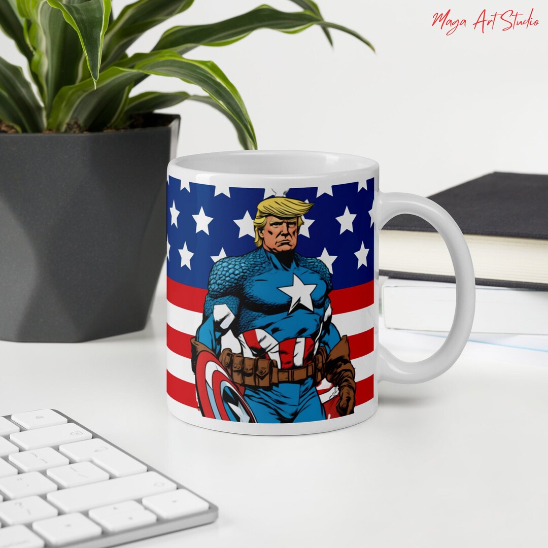 Captain America Donald Trump: Superhero Cartoon United States of ...