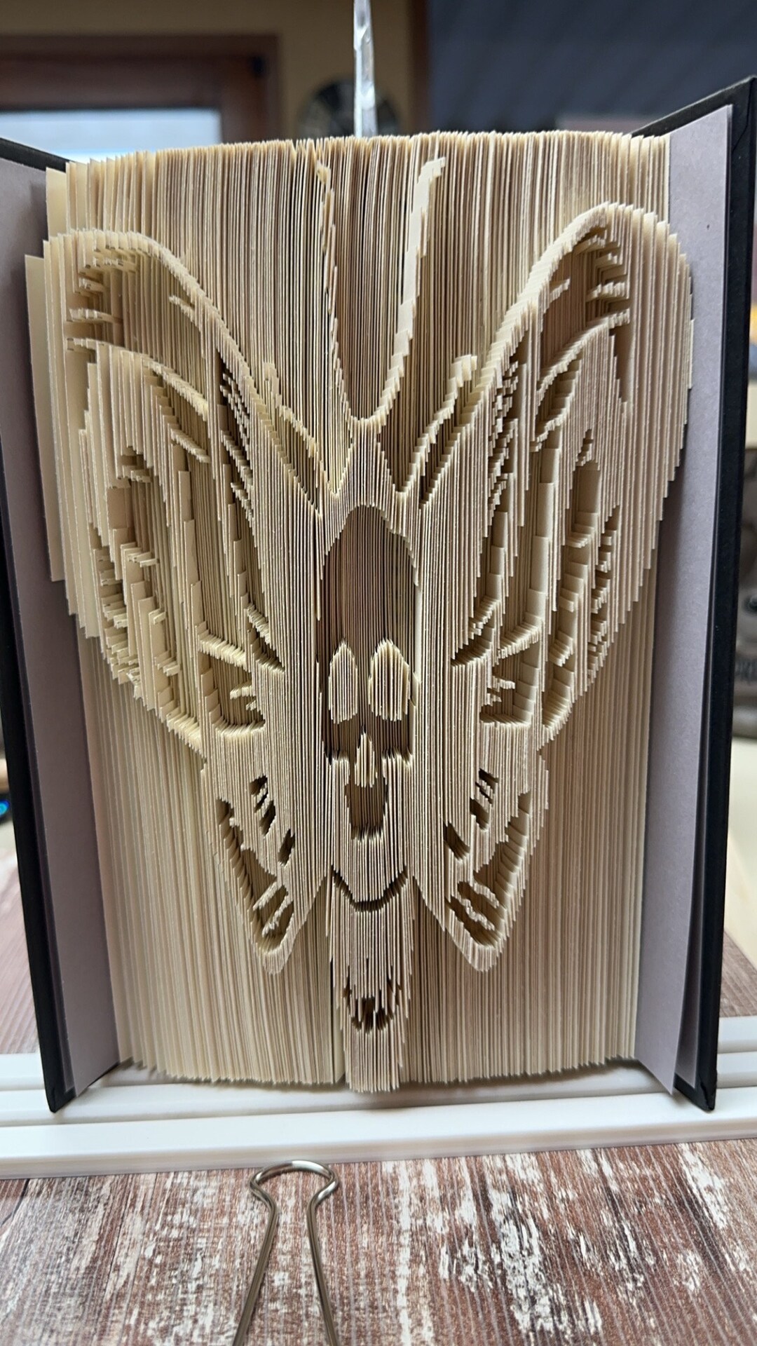 Death Moth. Folded Book Art. Goth. Horror. Dark Lovers. - Etsy