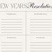 Year Review New Year's Resolution Goal Setting Tracker Printable Worksheet Bundle Instant PDF ...
