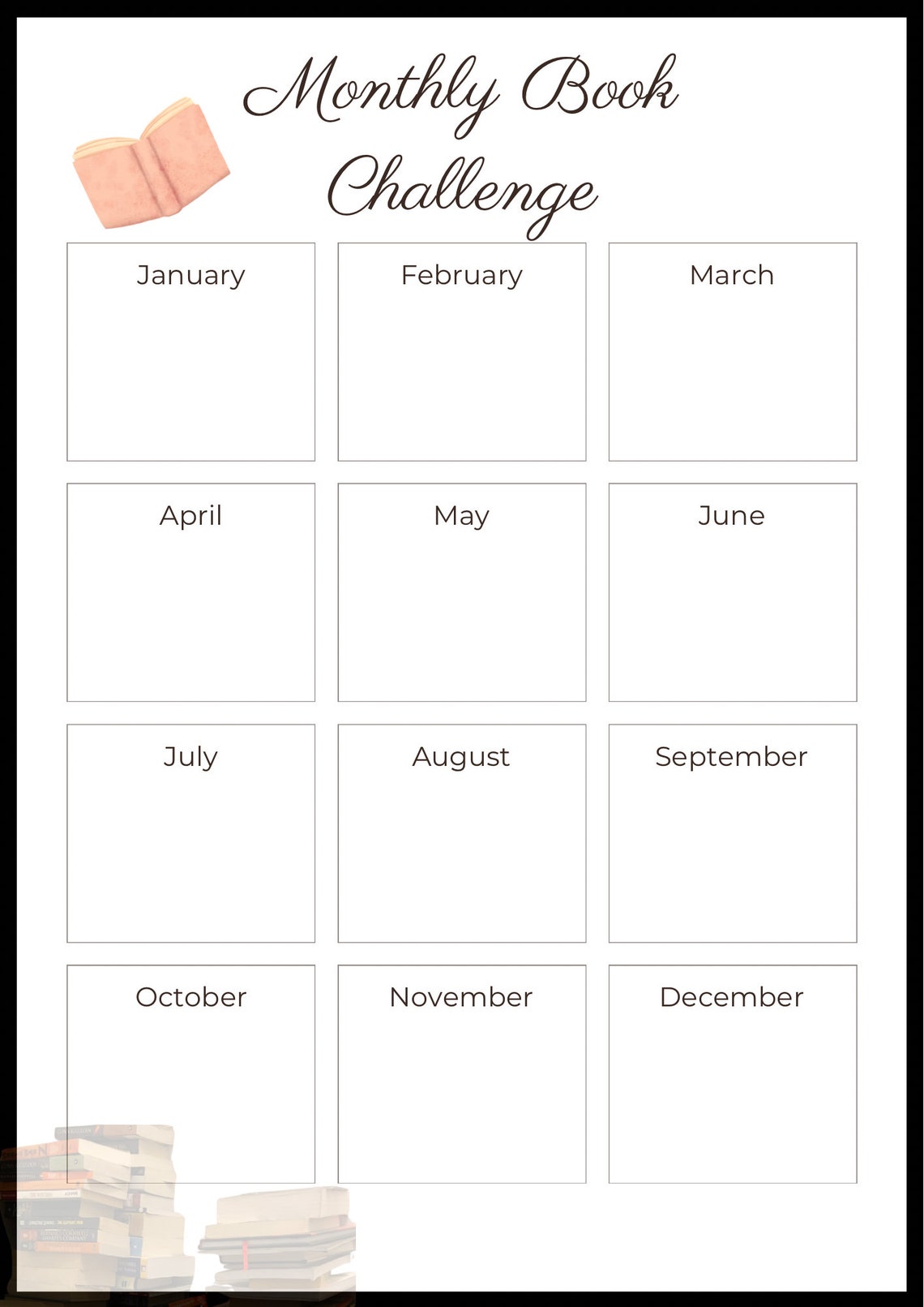 Book Reading Planner, Printable Reading Tracker, Reading Tracker ...