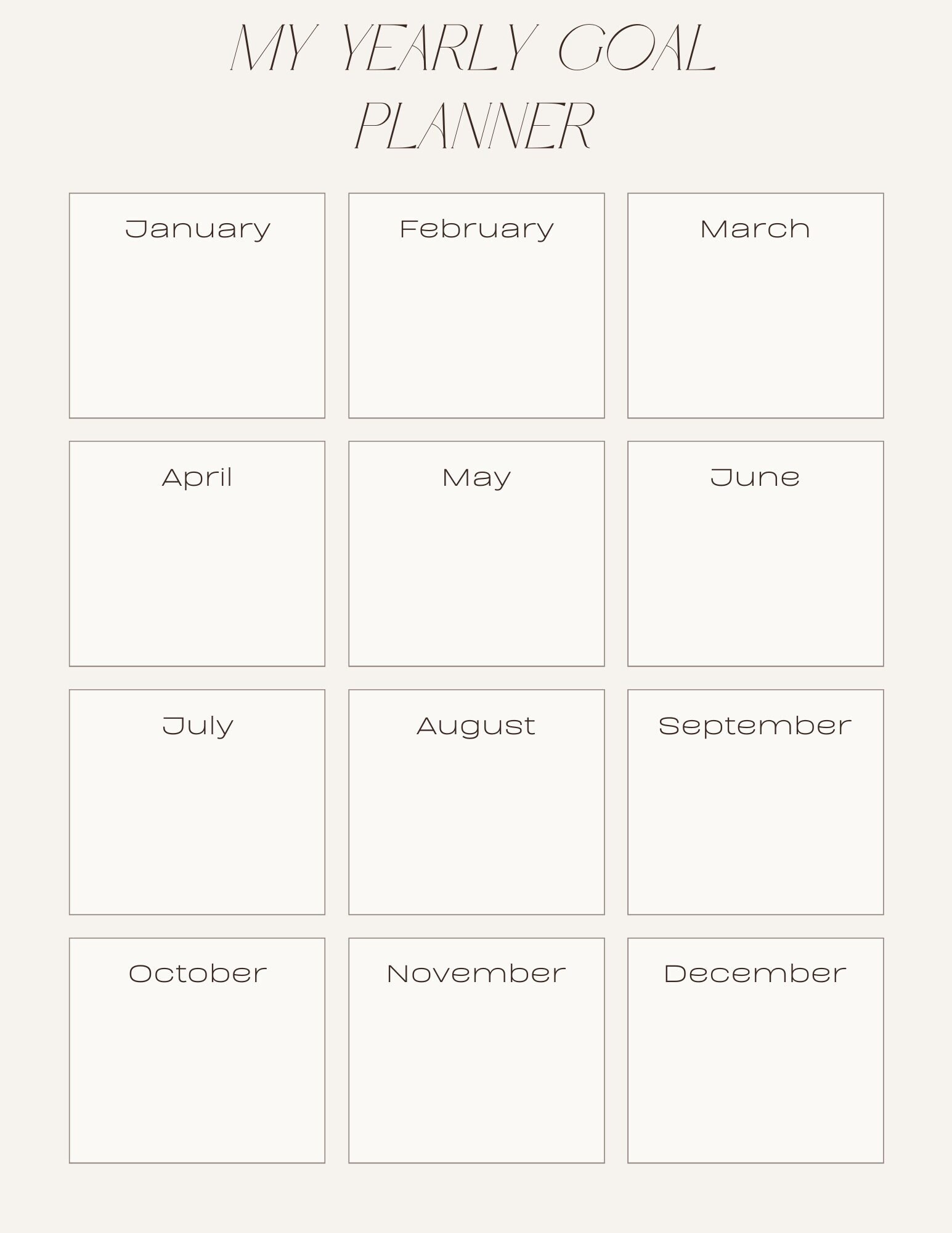 Year Review New Year's Resolution Goal Setting Tracker Printable Worksheet Bundle Instant PDF ...