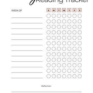 Book Reading Planner, Printable Reading Tracker, Reading Tracker ...