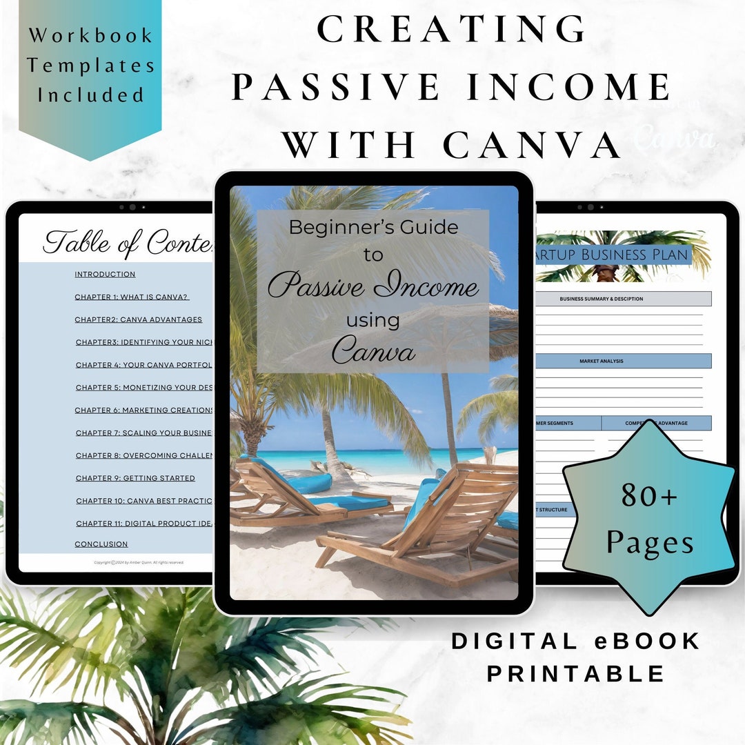 Passive Income Using Canva Guide, Online Business Strategies, Canva ...