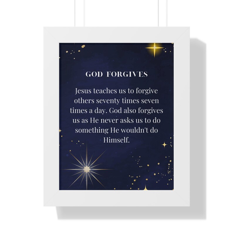 God Forgive - Wall Decor Motivational Wall Art Inspirational Quotes ...