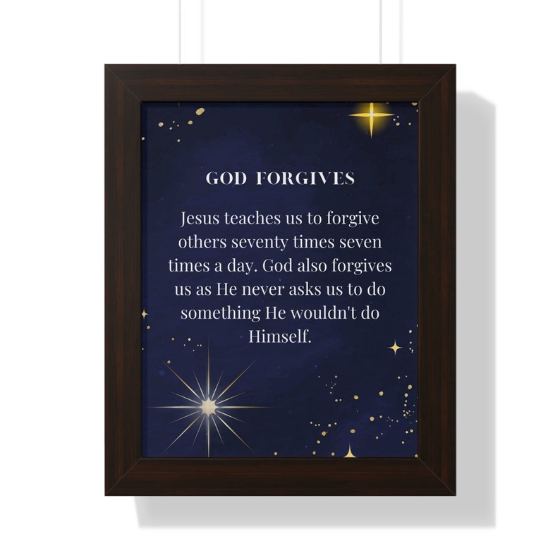 God Forgive - Wall Decor Motivational Wall Art Inspirational Quotes ...