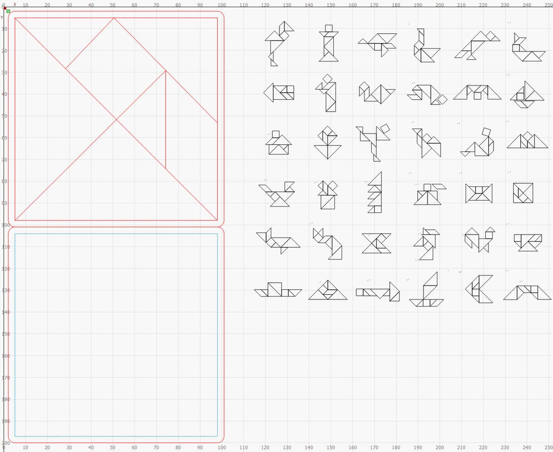 Tangram Puzzle With Selected Shapes DIGITAL DOWNLOAD - Etsy