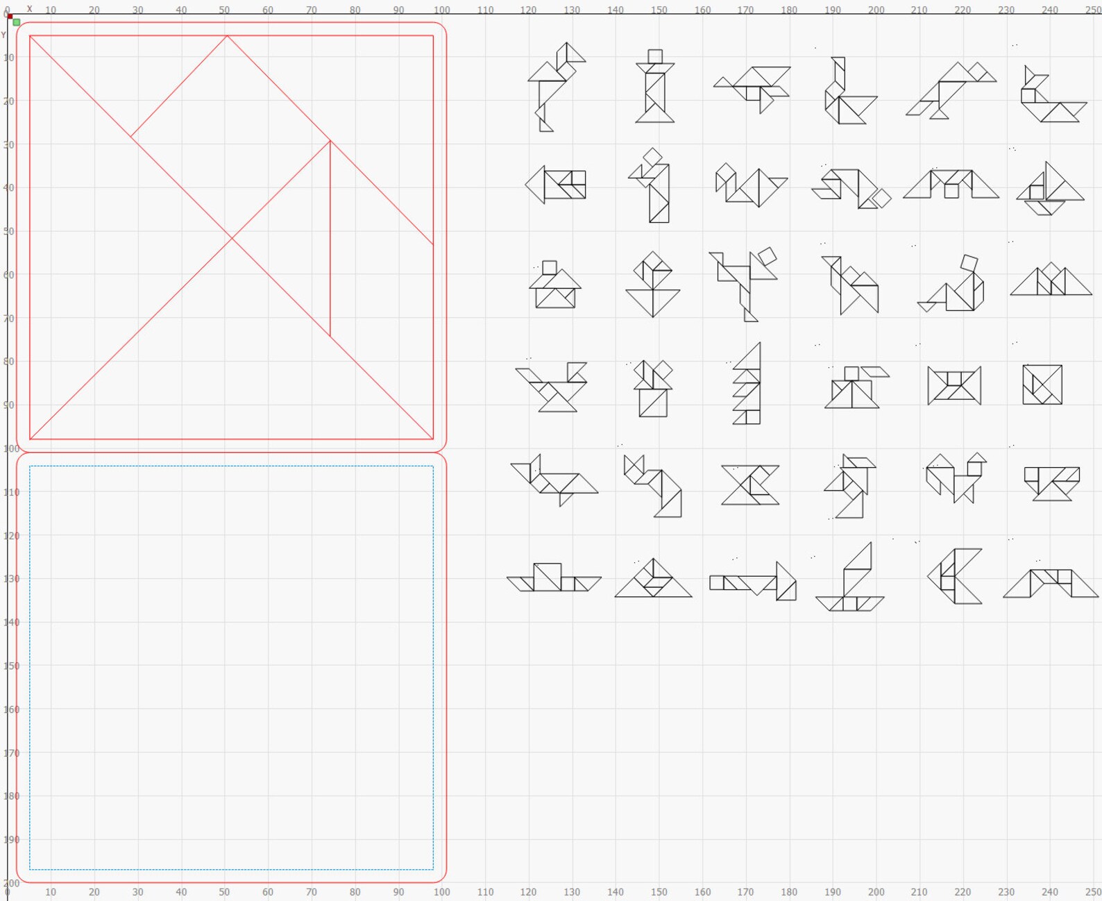 Tangram Puzzle With Selected Shapes (DIGITAL DOWNLOAD) - Etsy
