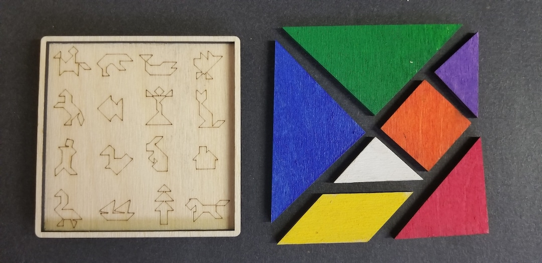 Tangram Puzzle With Selected Shapes (DIGITAL DOWNLOAD) - Etsy