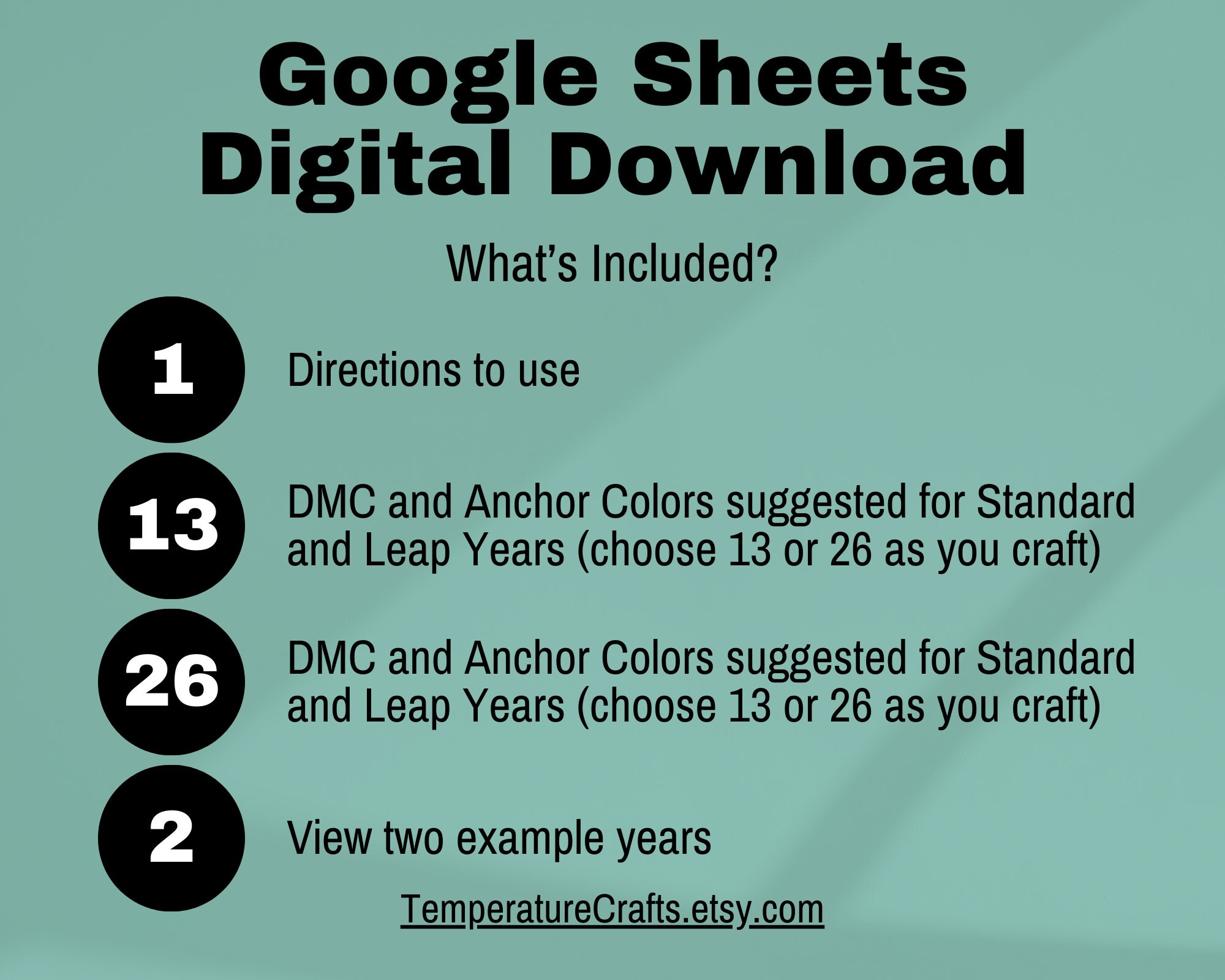 High Low Fahrenheit Embroidery Floss Temperature Tracker Google Sheets ...