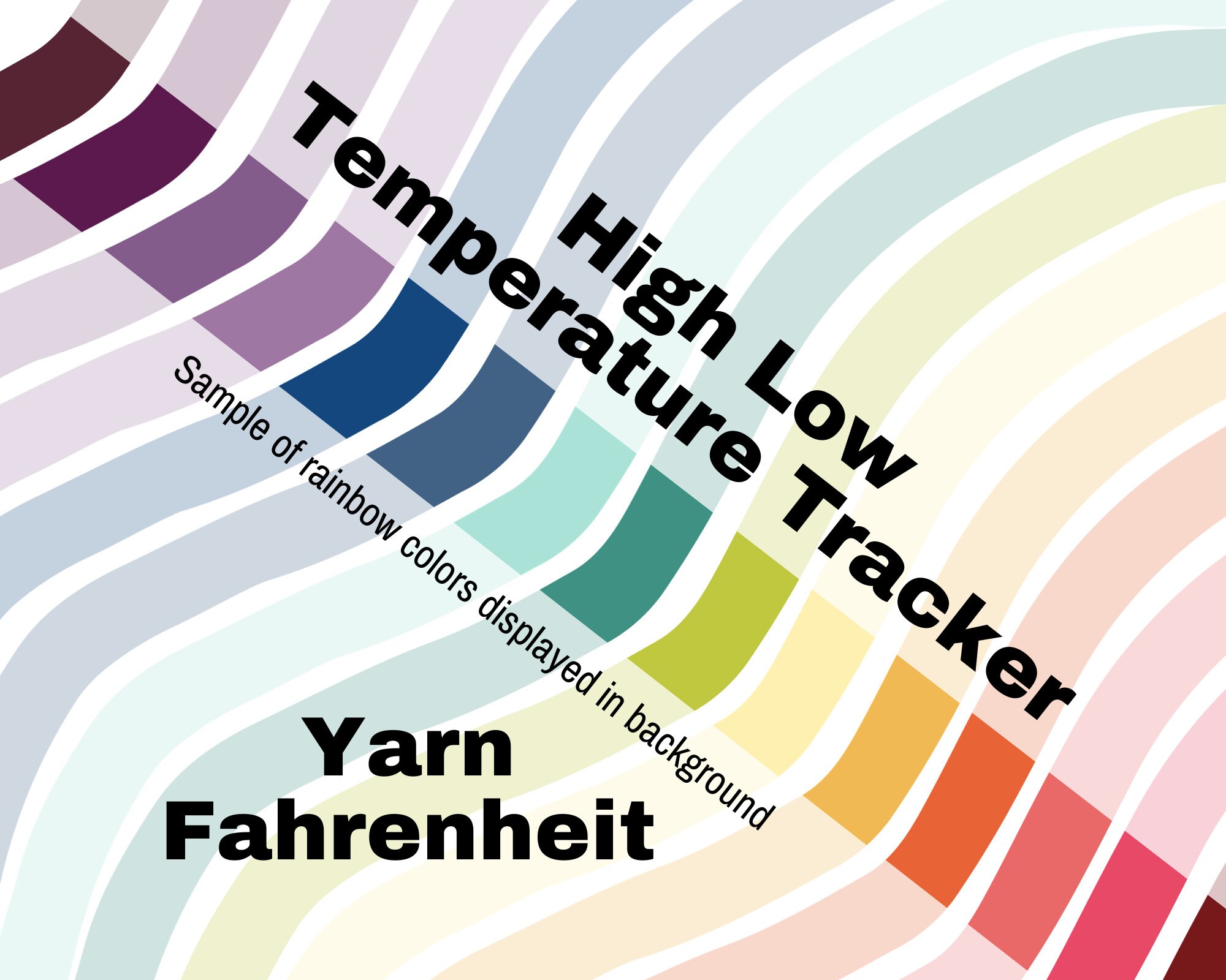 High Low Fahrenheit Yarn Temperature Tracker Google Sheets Digital ...