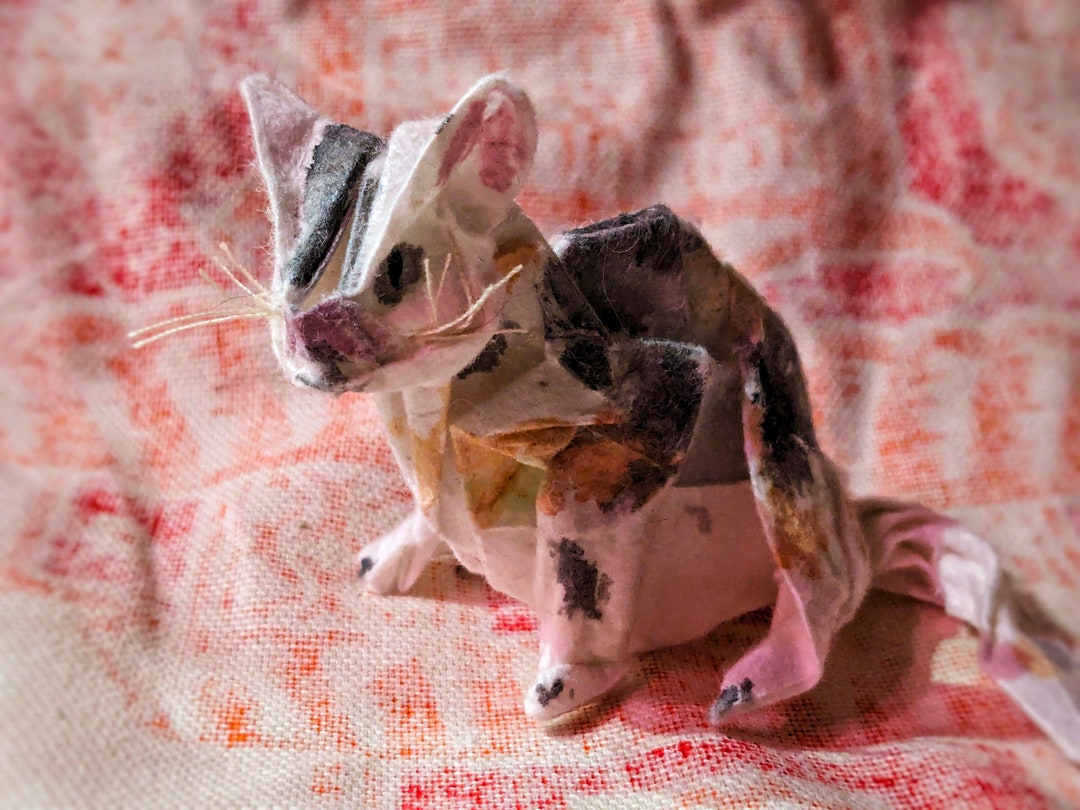 Custom Origami Cat Model 1 - Bespoke: Hand Painted + Folded - Quality ...