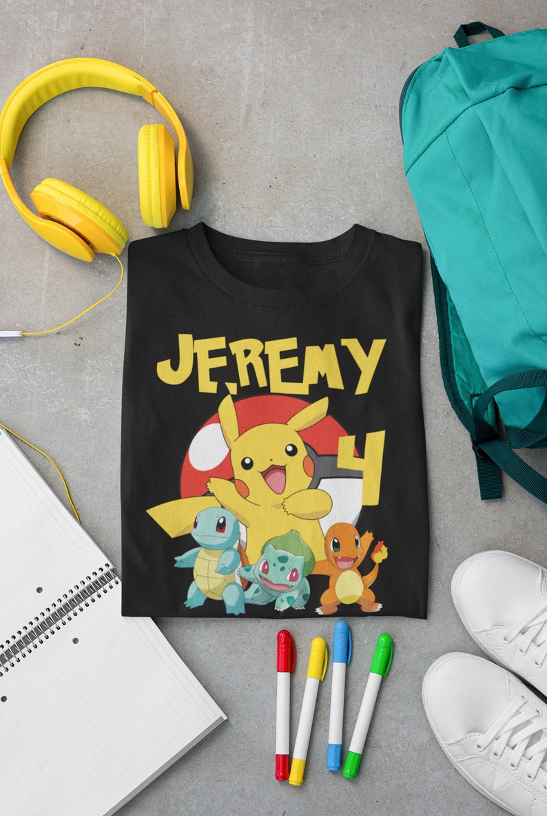 Pokemon Birthday Squad Shirts, Pokémon Matching Birthday Shirts for ...