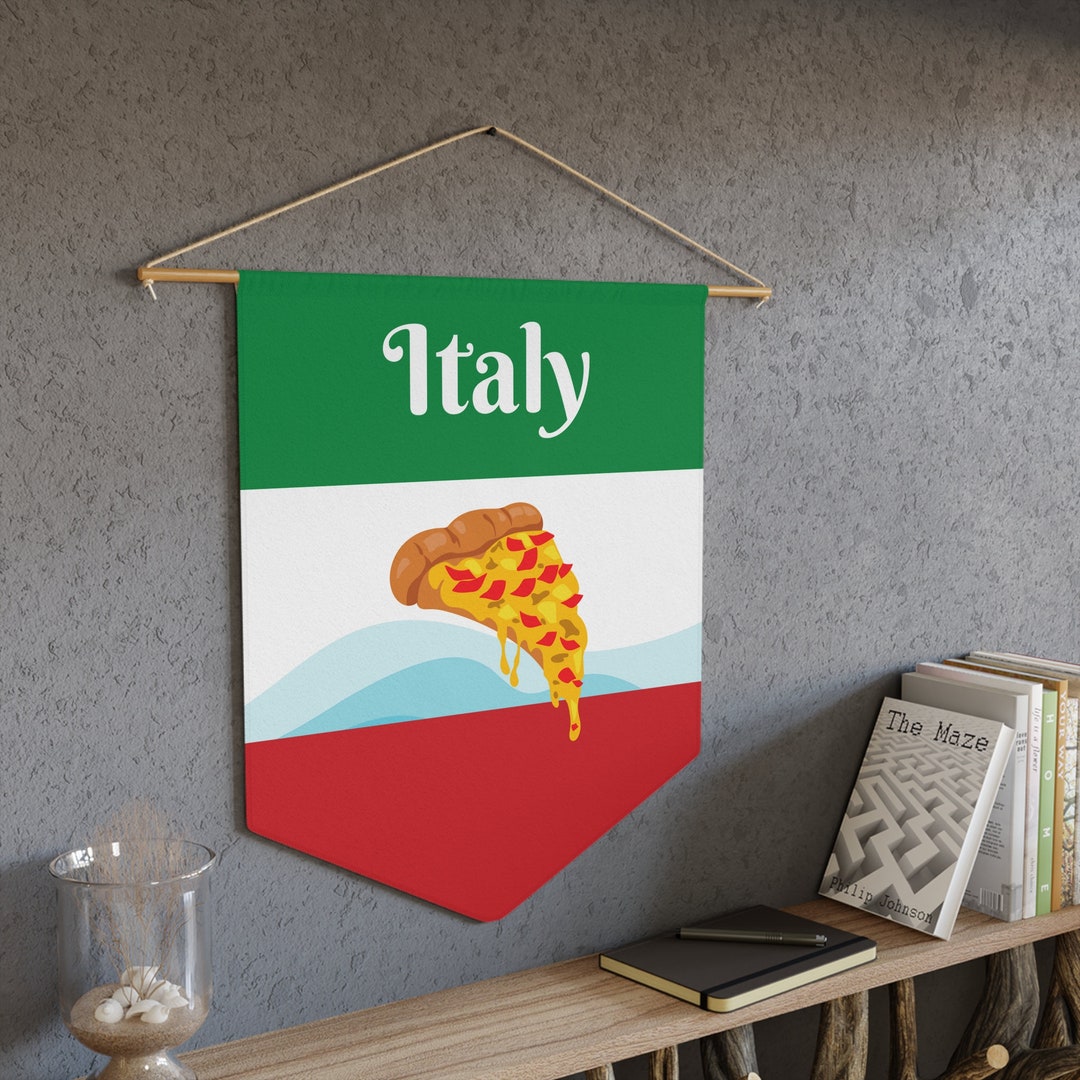 Italian Wall Flag Pennant Inspired by Pizza and Beaches Italian Wall ...