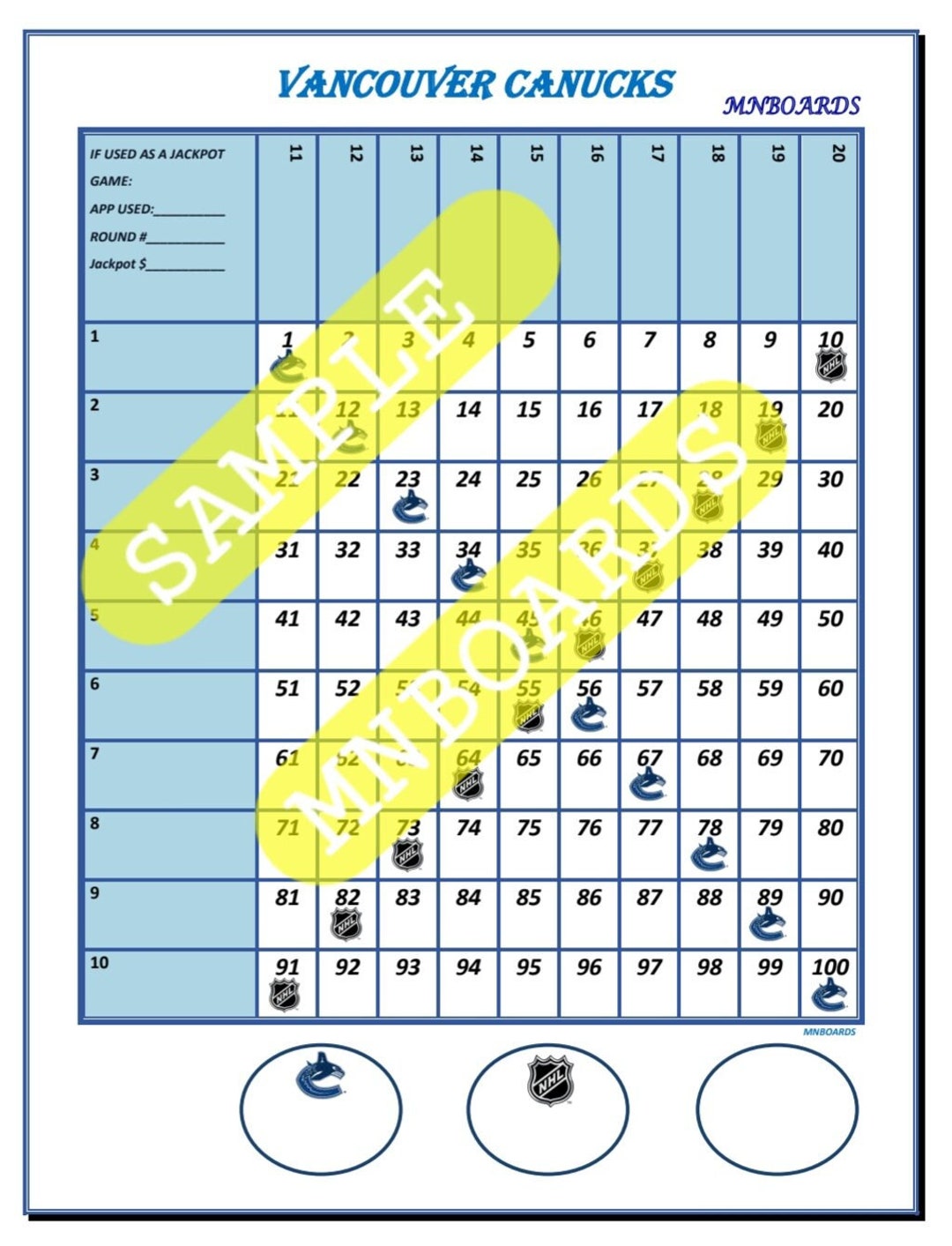 Canuck Grid Board - Etsy