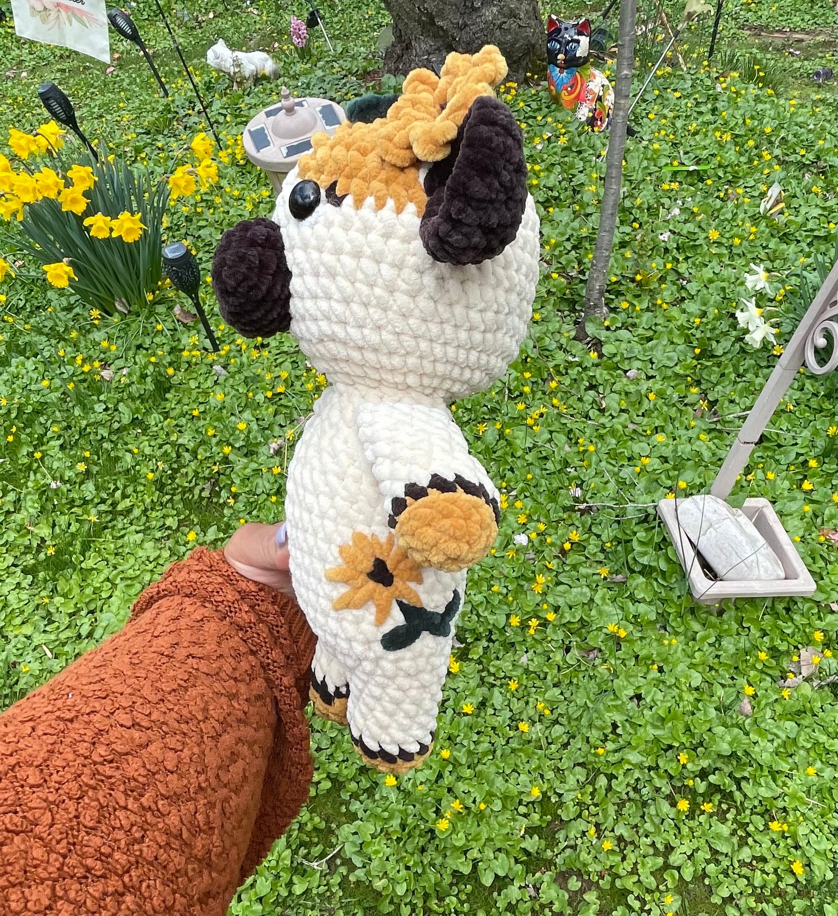 Hannah the Sunflower Cow Crochet Cow Pattern - Etsy