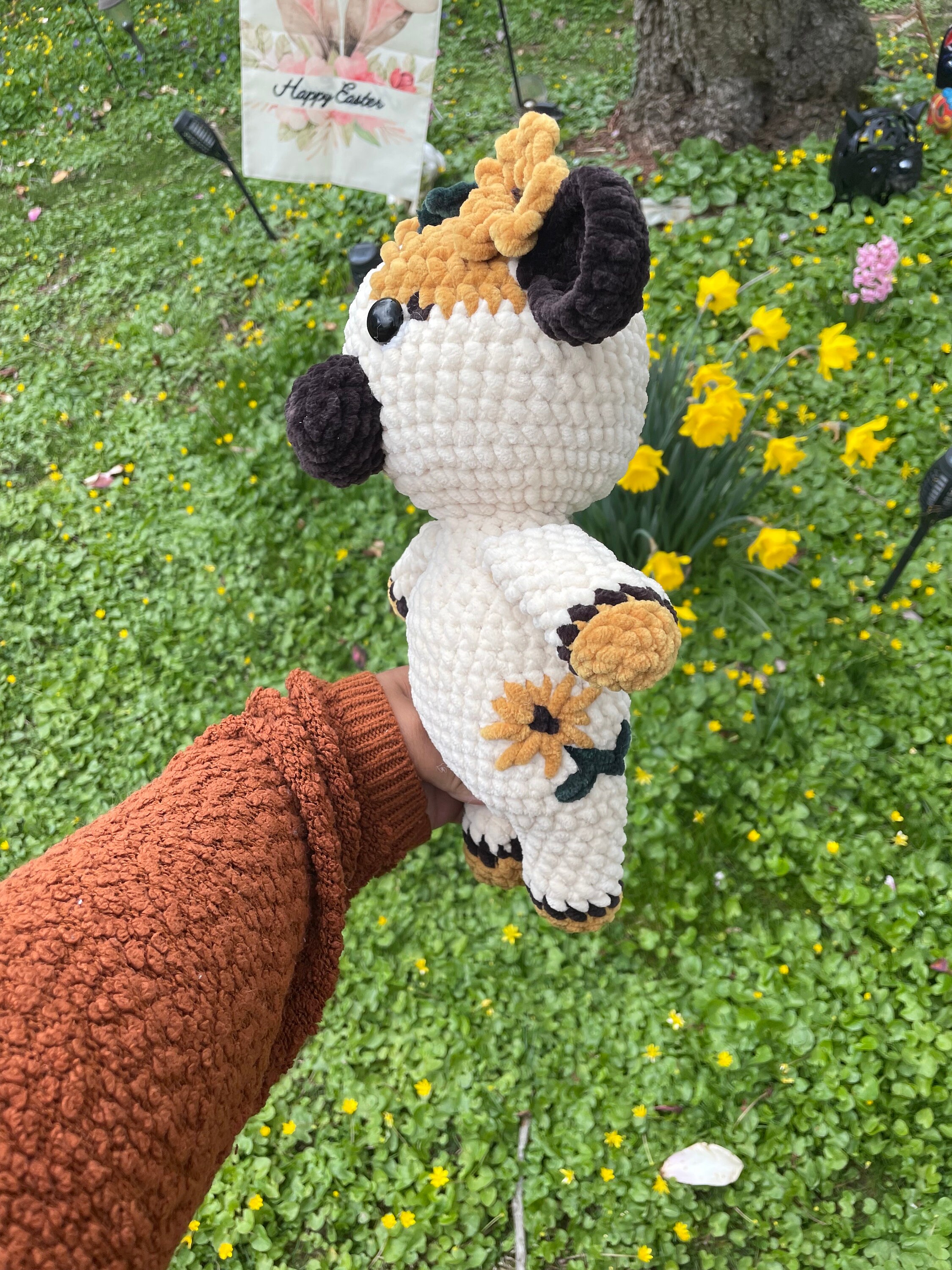 Hannah the Sunflower Cow Crochet Cow Pattern - Etsy
