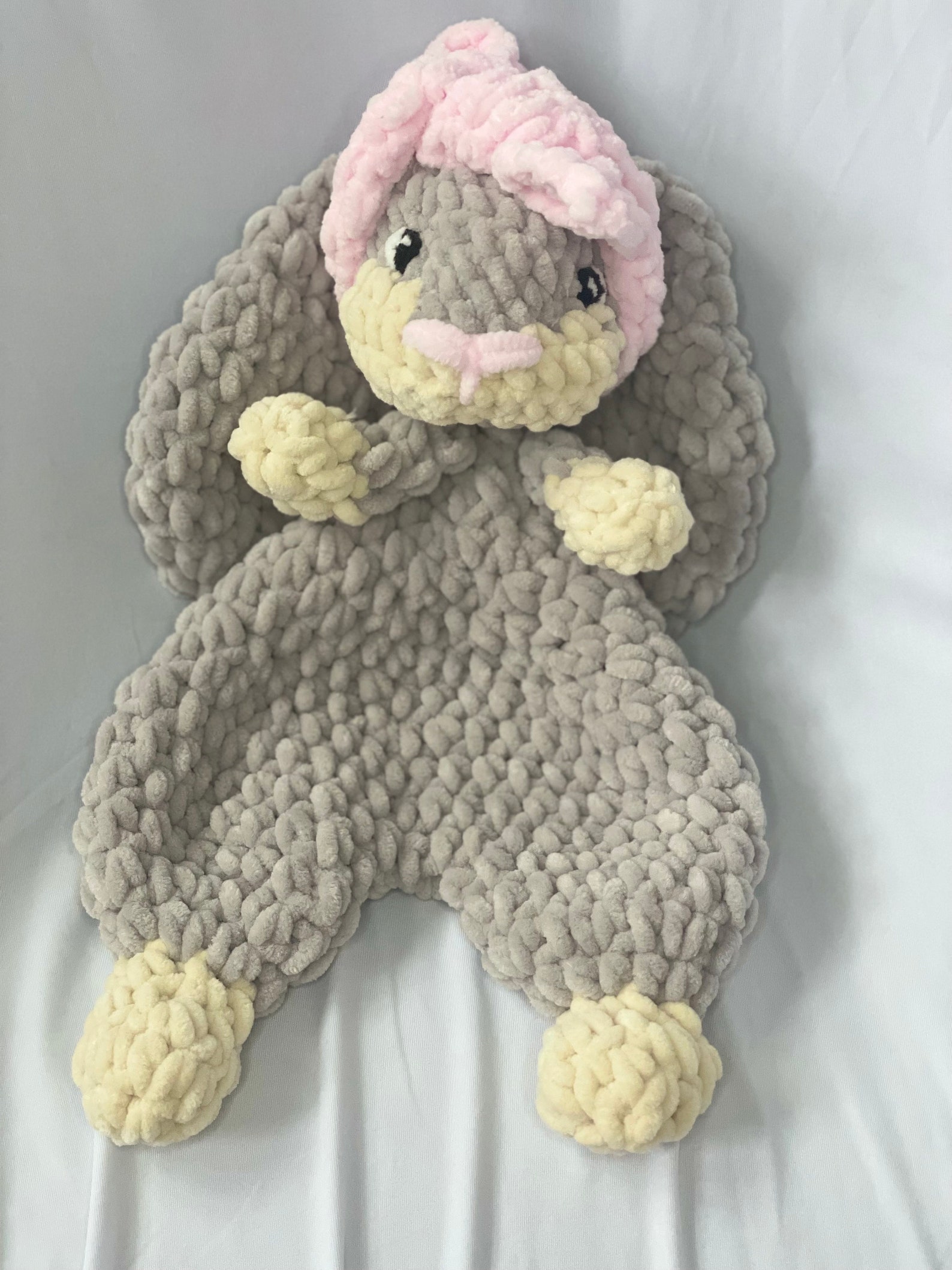Bunny Snuggler Animal Lovey Hand Crocheted Crochet Animal - Etsy